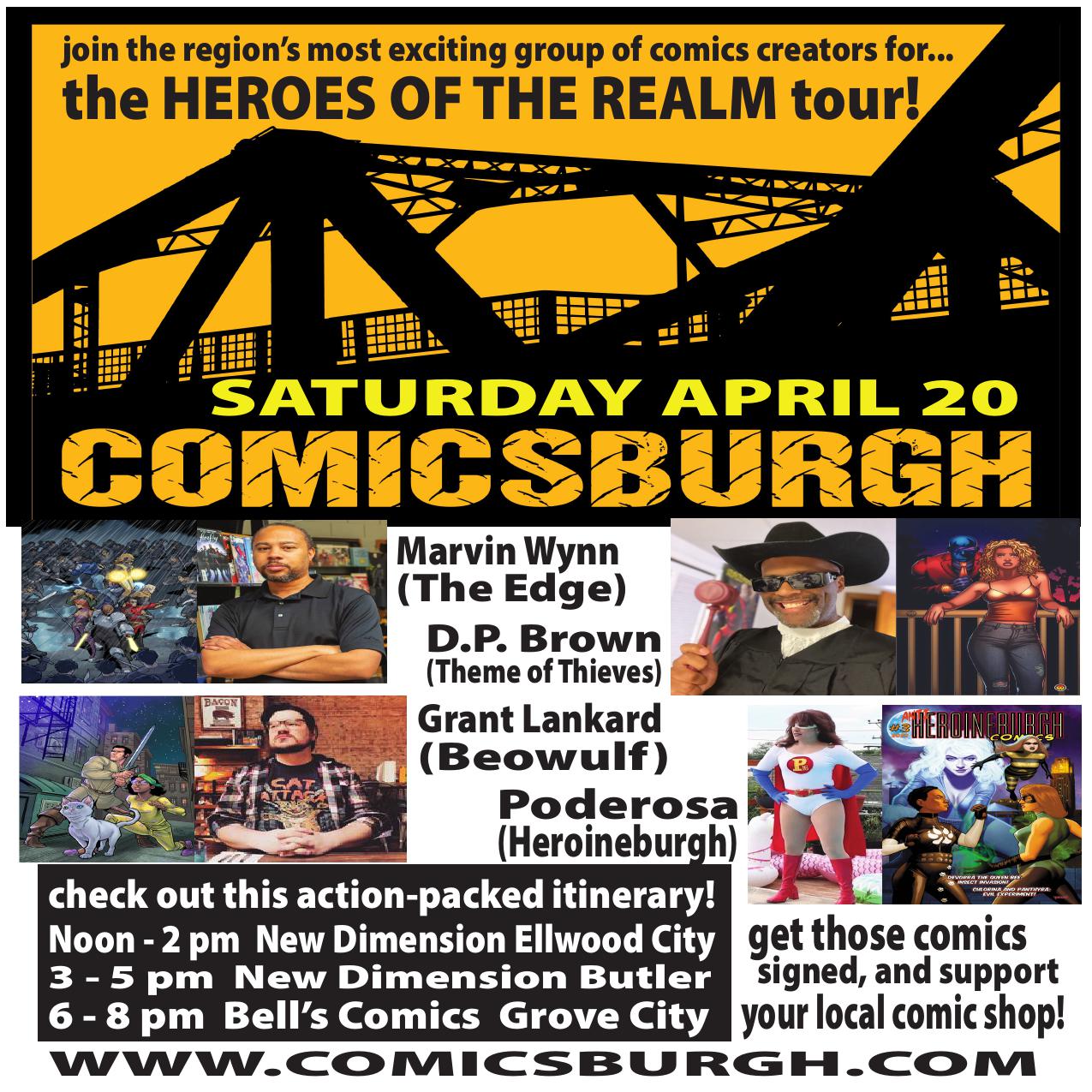 Comicsburgh – Heroes of the Realm Tour – New Dimension Comics