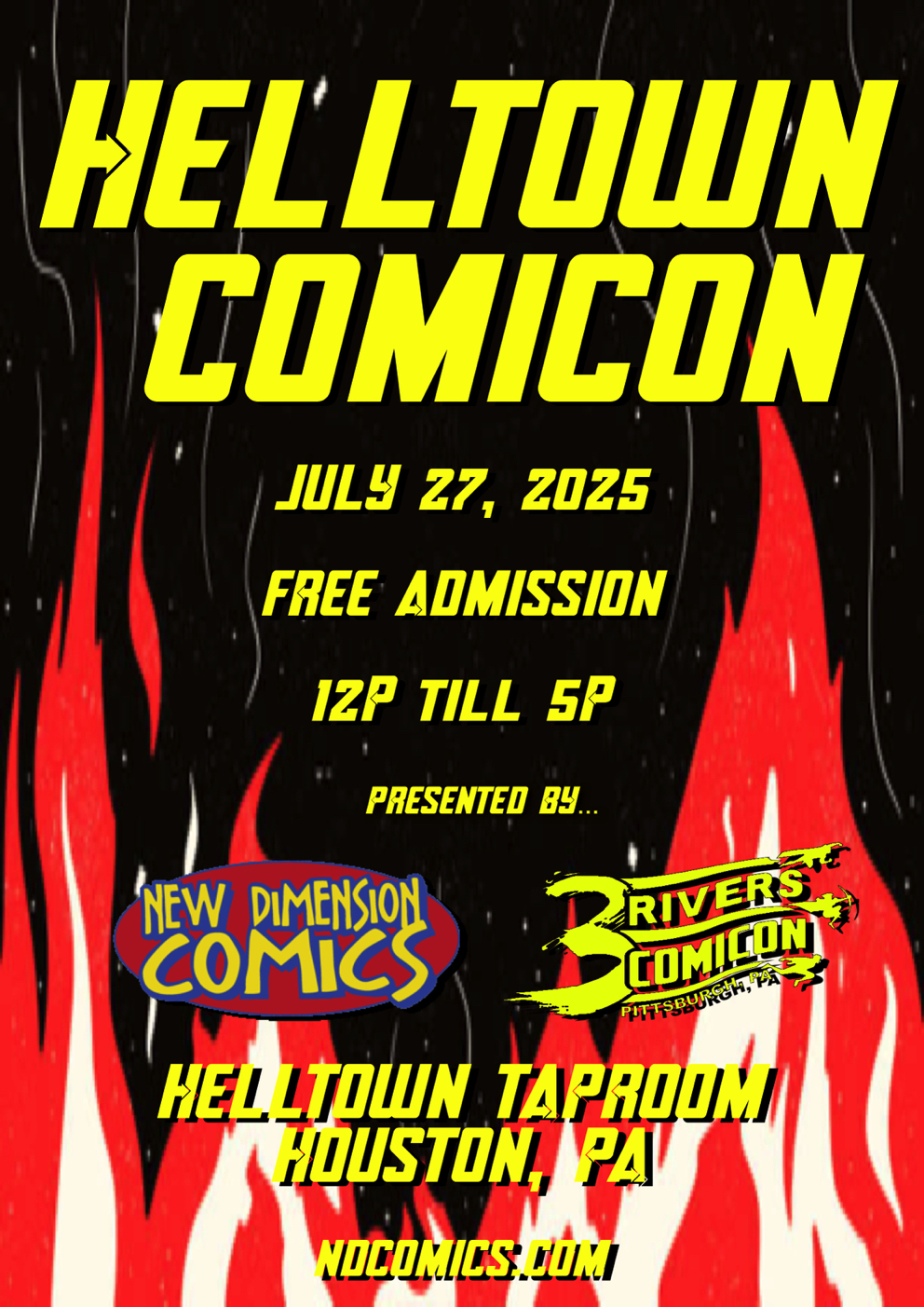 Helltown Comicon – July 27, 2025 – New Dimension Comics